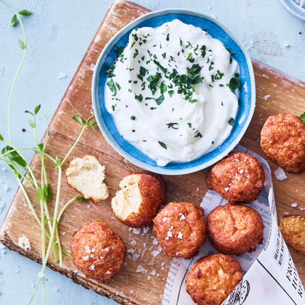 Snack a Fish med cremet fetadip - Lykkeberg